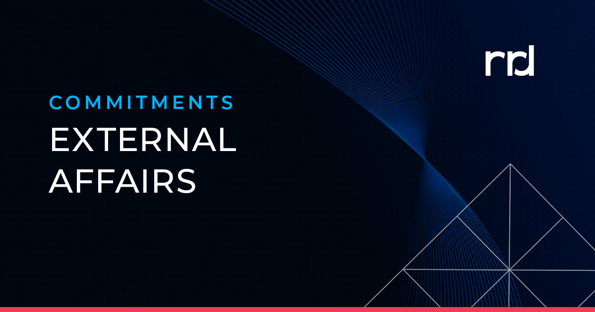 External Affairs Advocates for Those Whom We Serve | RRD