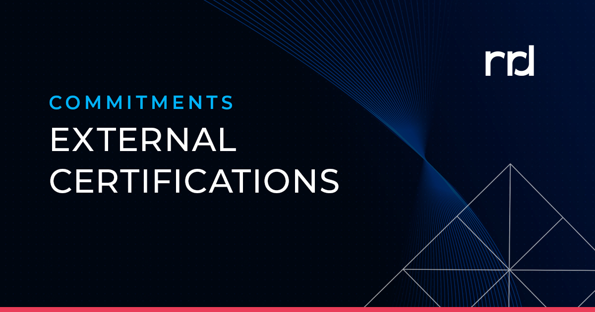 External Certifications, Compliance, and Registrations | RRD
