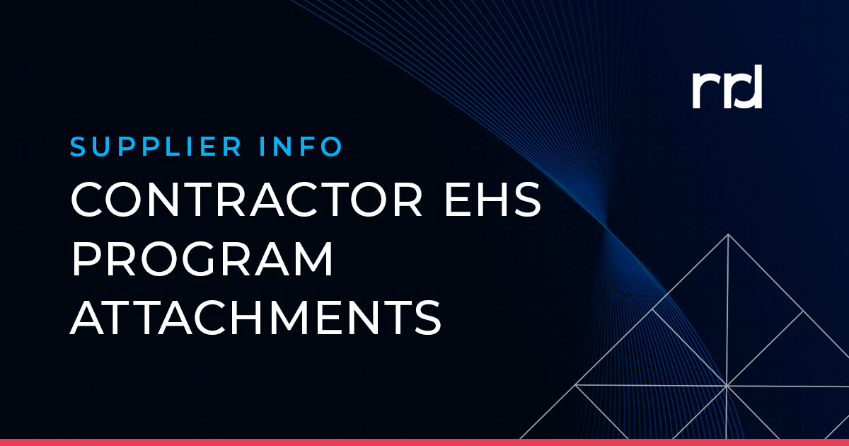 Contractor Ehs Program Attachments For Suppliers Rrd 2388