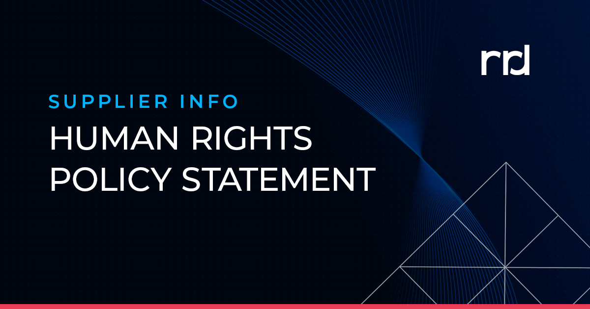 Human Rights Policy Statement for Suppliers | RRD