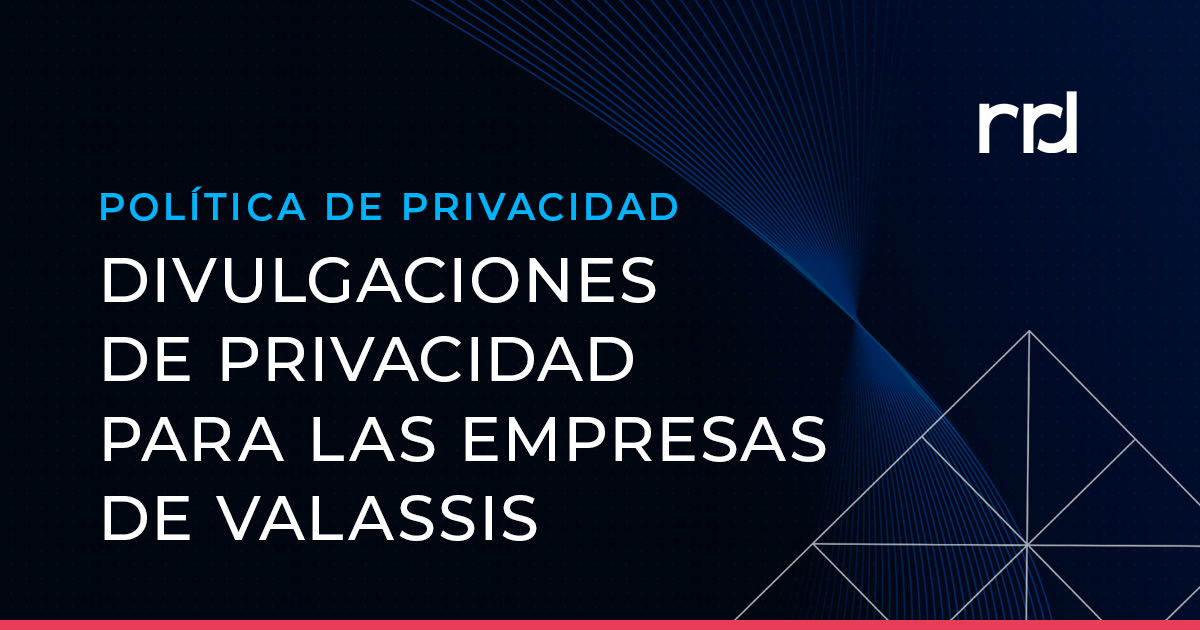 Política de Privacidad de Valassis - Protegemos su privacidad | RRD