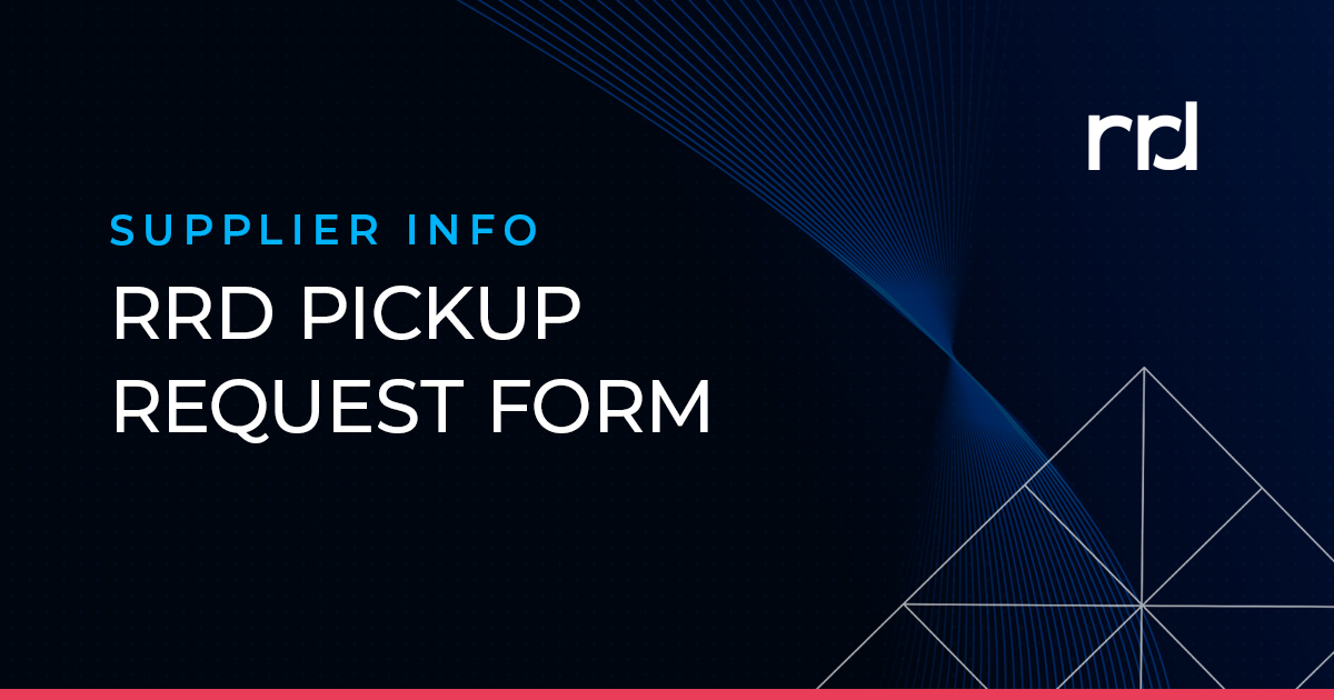 Pickup Request Form Info for Suppliers | RRD