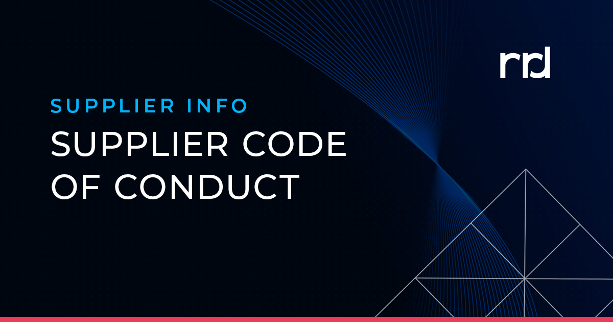 Supplier Code of Conduct Information for Download | RRD